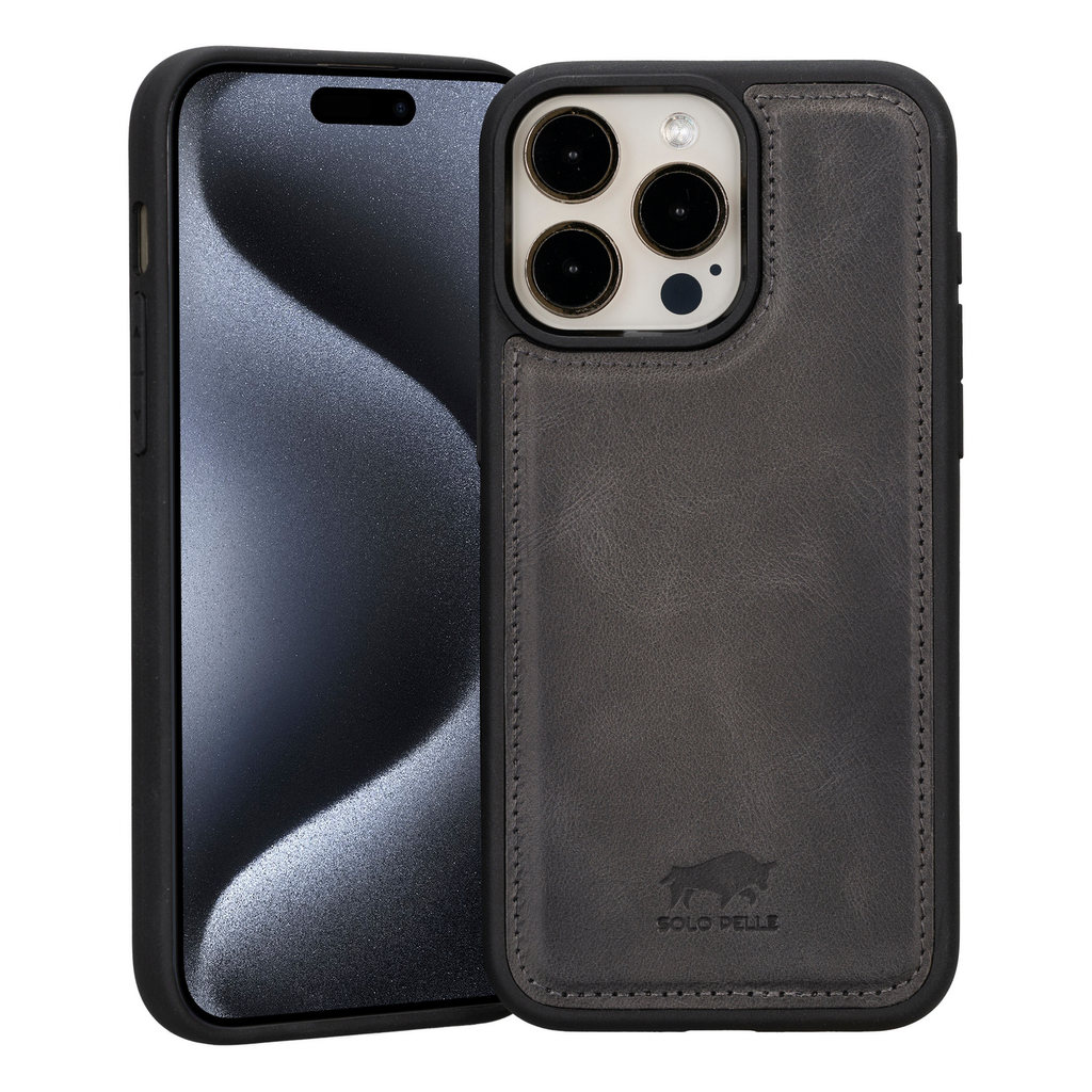 Solo Pelle Lederhülle für das iPhone 15 Pro Max in 6.7 Zoll Stanford C ...